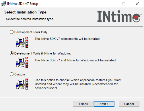 Installation of SDK and INtime for Windows